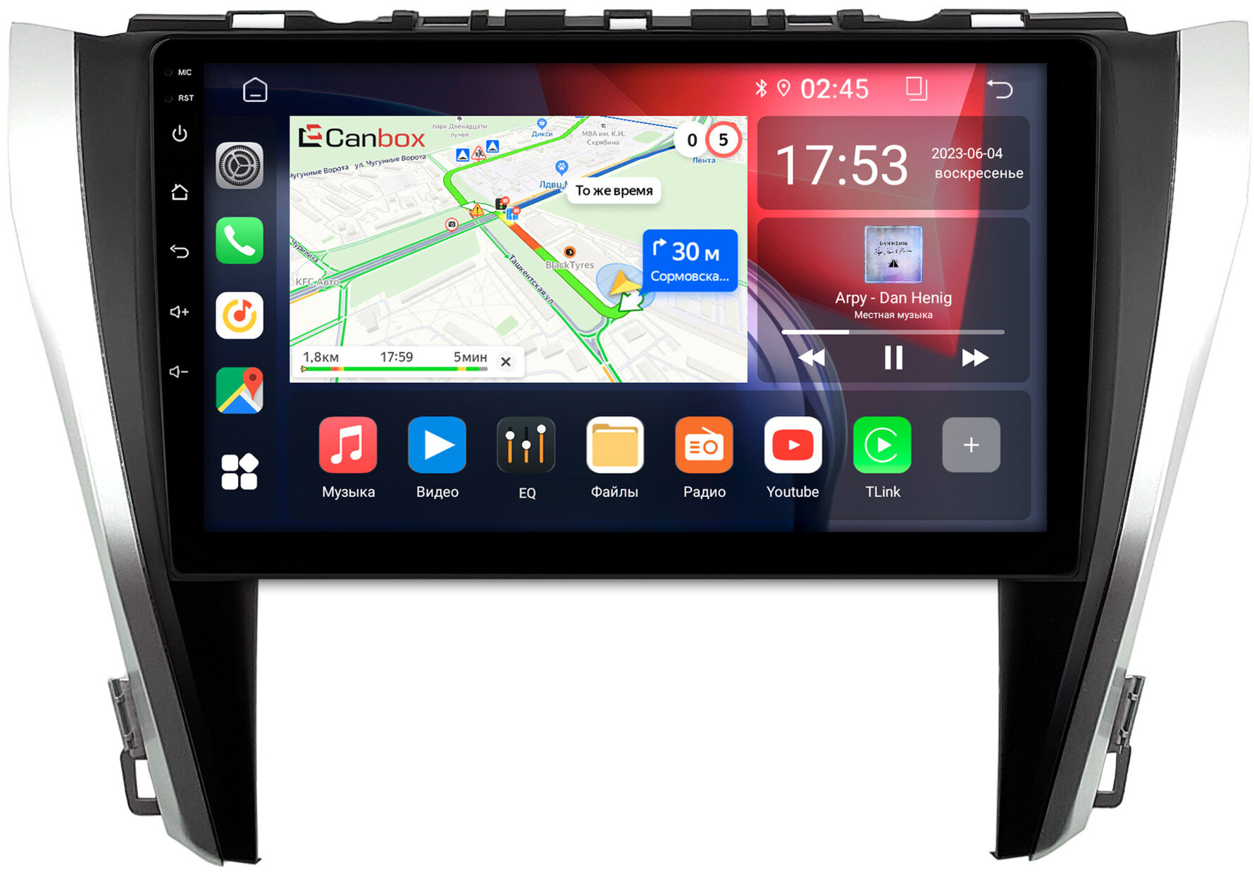 Штатная магнитола Canbox GTR10-1027 Toyota Camry XV55 2014-2018 (авто с камерой, JBL) 4/64 Android 10 (IPS, DSP, CarPlay)