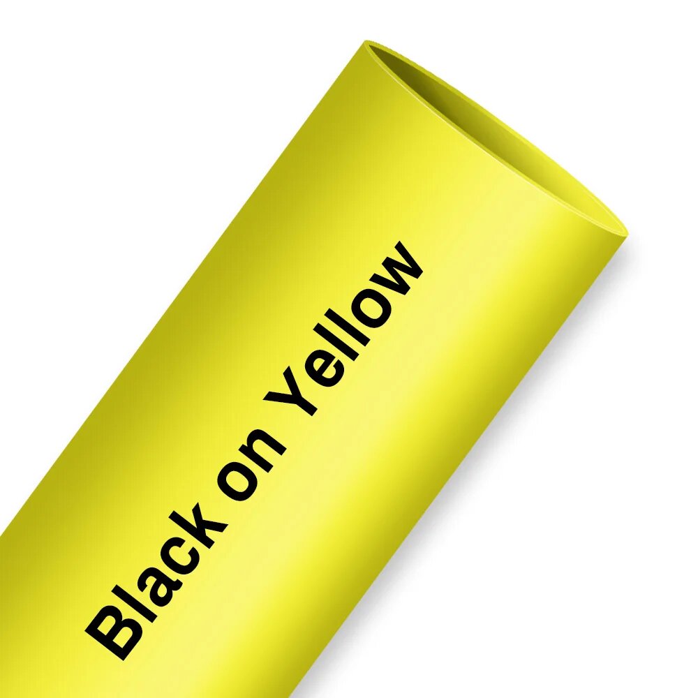 Термоусадочная лента для этикеток UniPlus 10 шт. Black on Yellow, 6 мм
