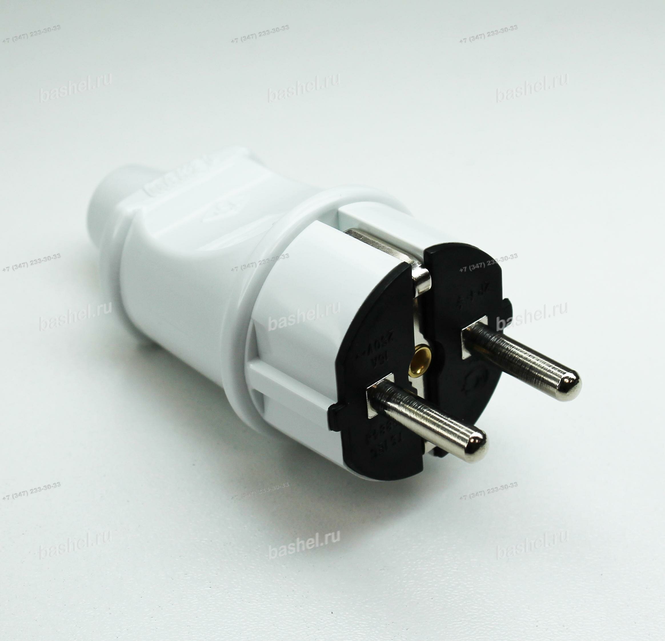 Вилка сетевая Makel, Евро белая