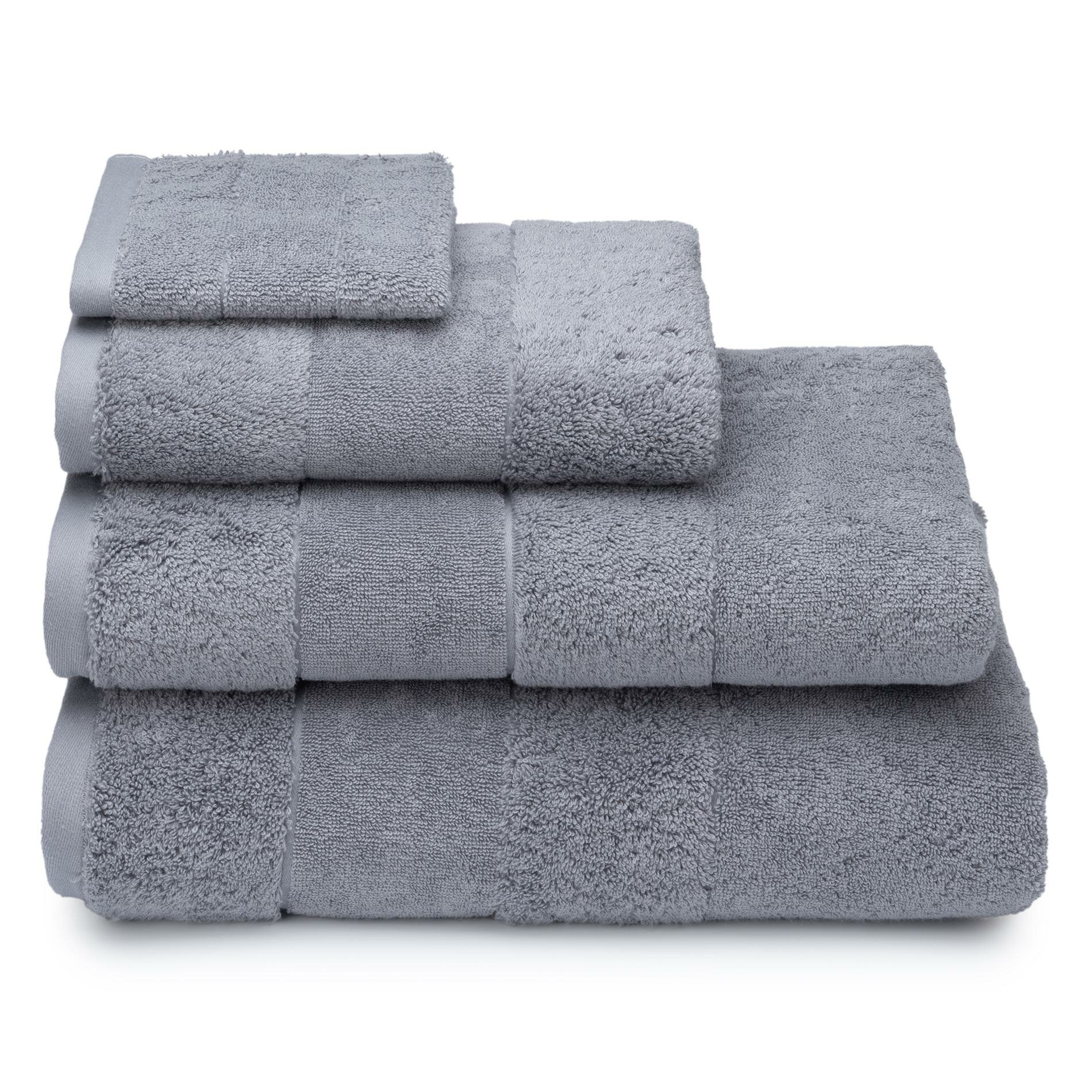 Полотенце махровое 70х140 см для ванной, лица и рук, Cleanelly Tenerezza серое, 1 штука