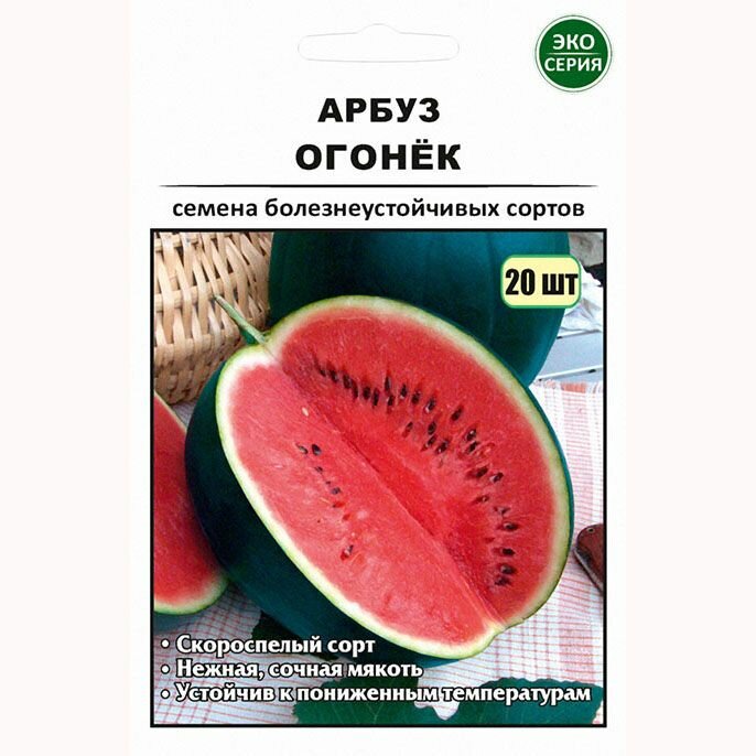 Арбуз Огонёк (1 уп: 20 семян)