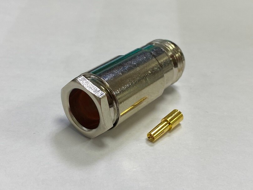 Разъем высокочастотный N-212/8D (3 шт), розетка (гнездо) N прижимная на кабель 8D-FB