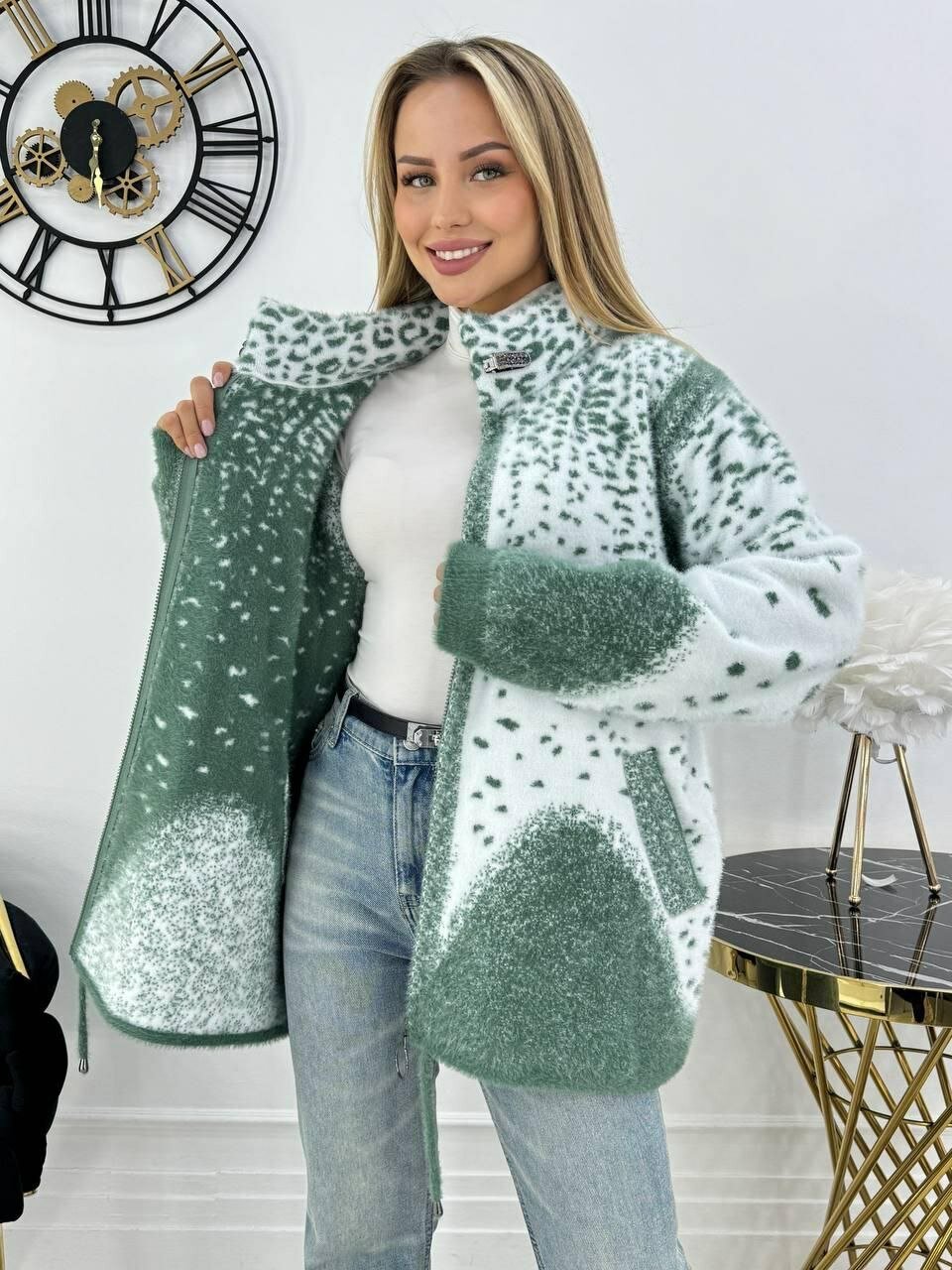 Ветровка  комбинированная под леопард 46-52