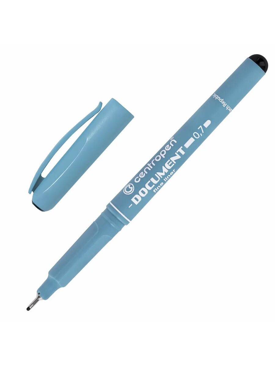 Ручка капиллярная линер черная, трехгранная, линия 0,7 мм