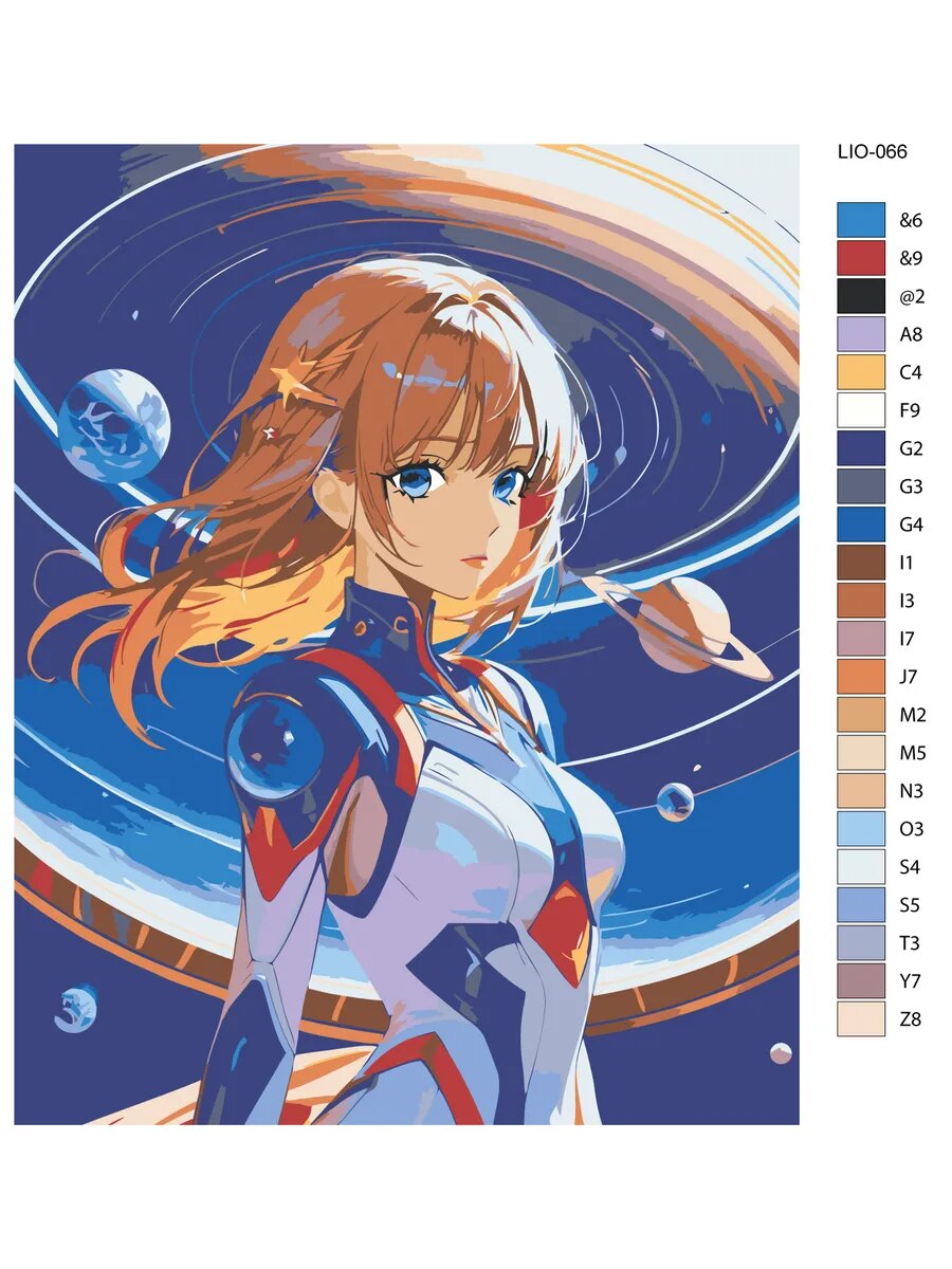 Картина по номерам,40 x 50, LIO-066, Евангелион аниме,