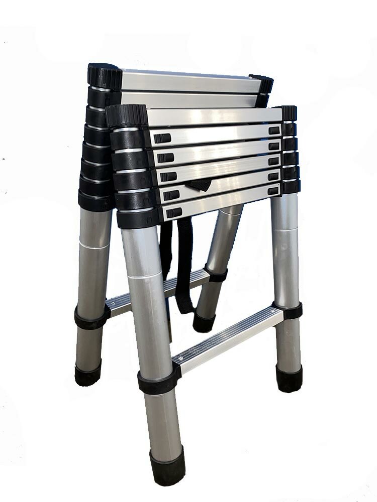 Телескопическая Лестница-Стремянка Sevenberg Qh 7+9 (2,0 М.+2,6 М.), Длина 2.0+2.6 М, Нагрузка 150 Кг.