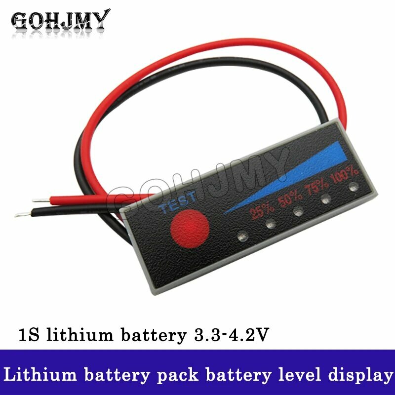 Индикатор уровня заряда литиевого аккумулятора 1S 3.3-4.2V
