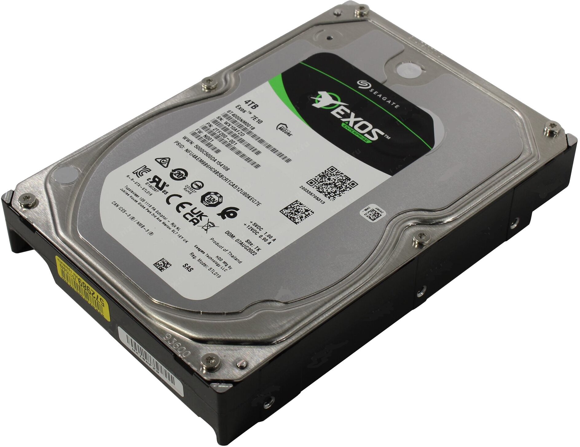 Жесткий диск Seagate Exos 7E10 ST4000NM001B 4TB, SAS 3.0, 3.5"