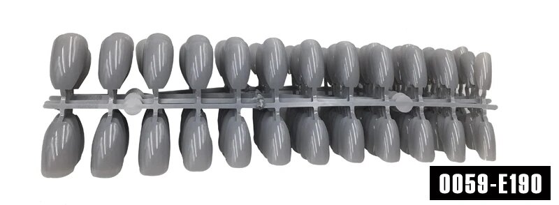 Накладные ногти Julianna Beauty, короткие острые, 120 шт E190 Dark Grey