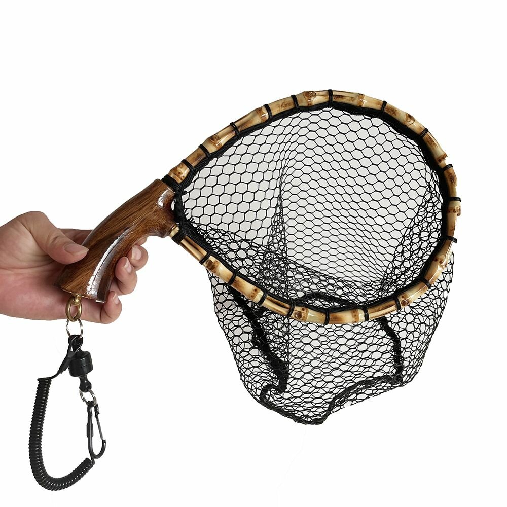 Подсачек с бамбуковой рамкой 25 см