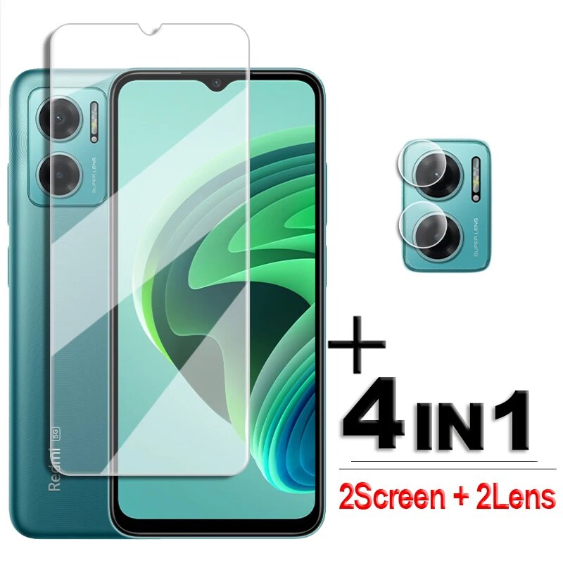 Защитное стекло 2 шт. и пленка на камеру для Xiaomi Redmi Note 11E 5G