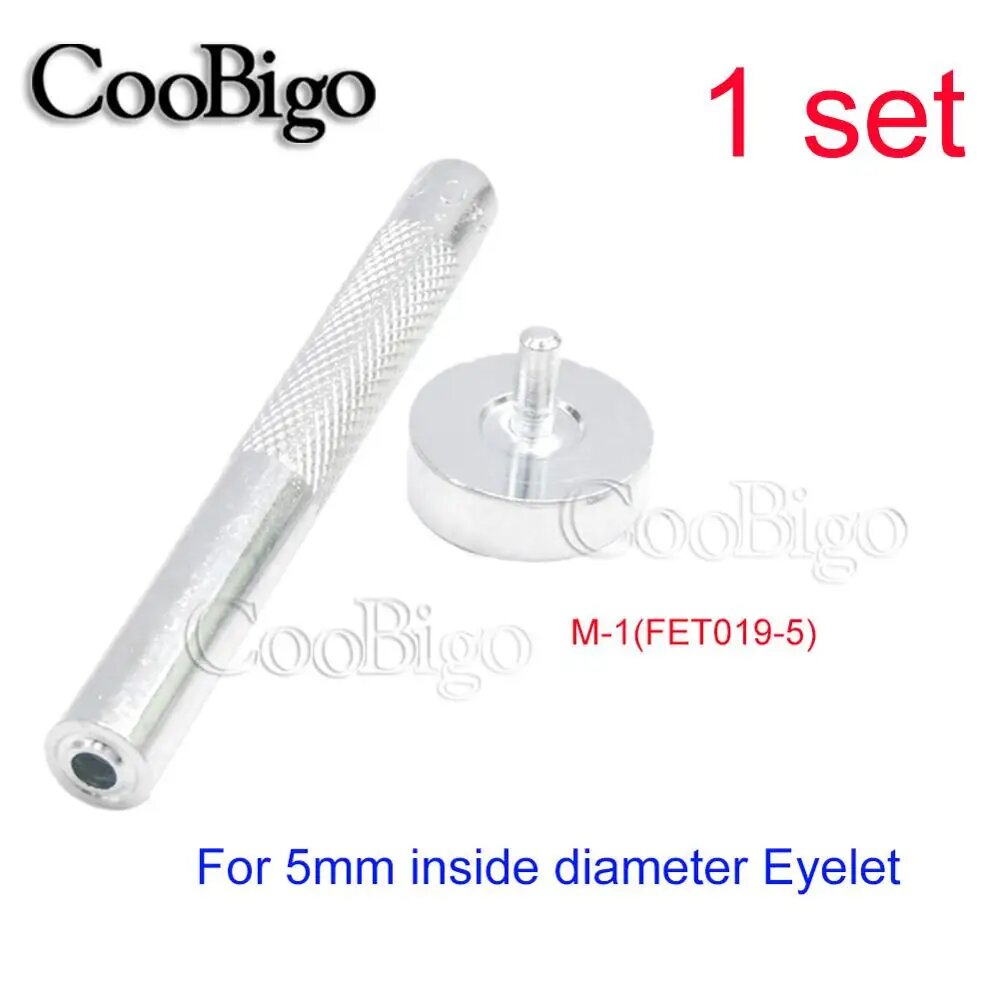 Комплект инструмента для установки люверсов из углеродистой стали 3-20 мм Белый, 5mm Eyelets Tool