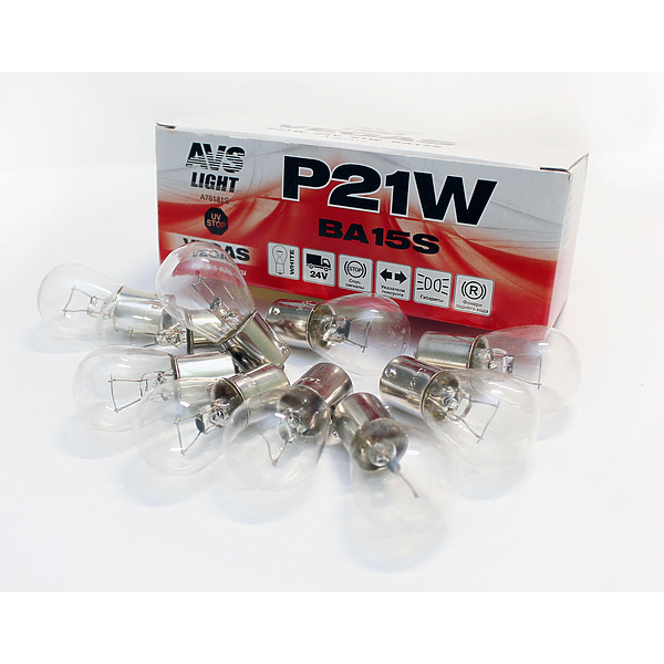 AVS A78181S (A78181S_AV1) к-т ламп (p21w) ba15s 21w 24v vegas 10шт.\