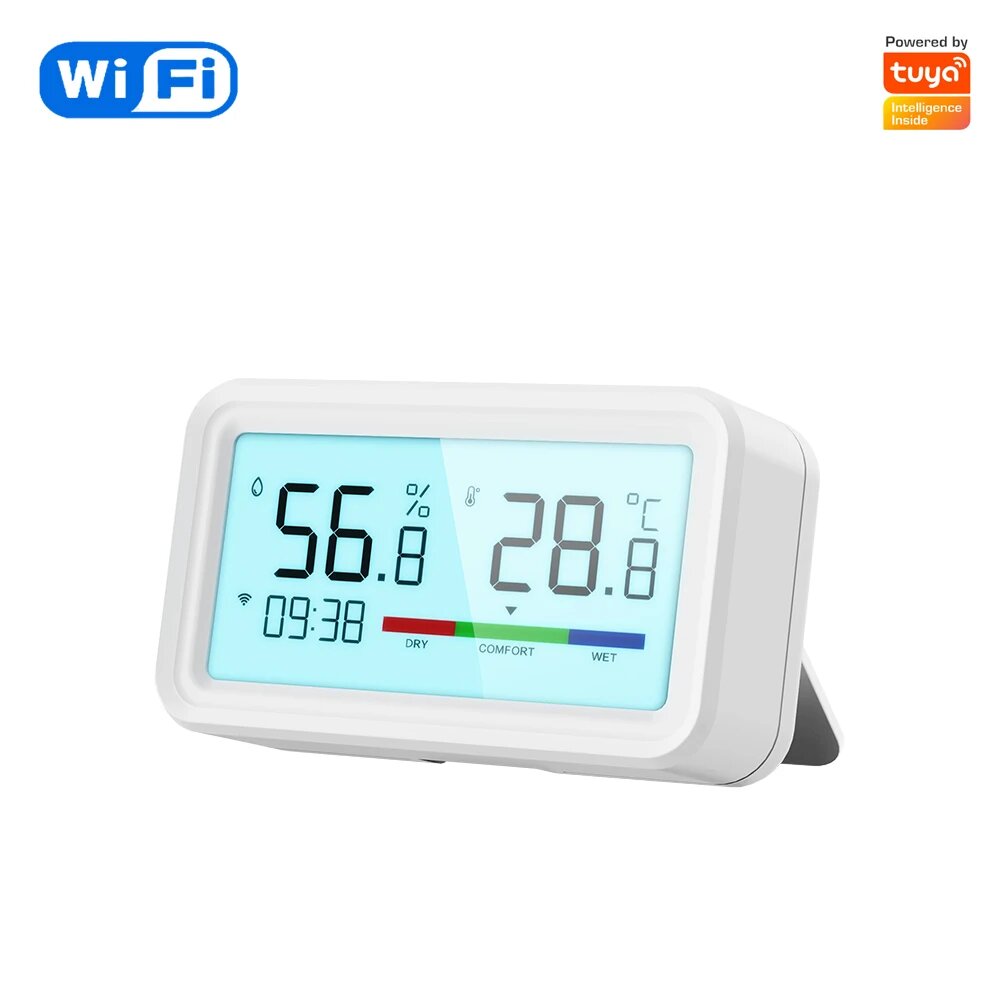 Датчик температуры и влажности Wi-Fi Aessy, белый