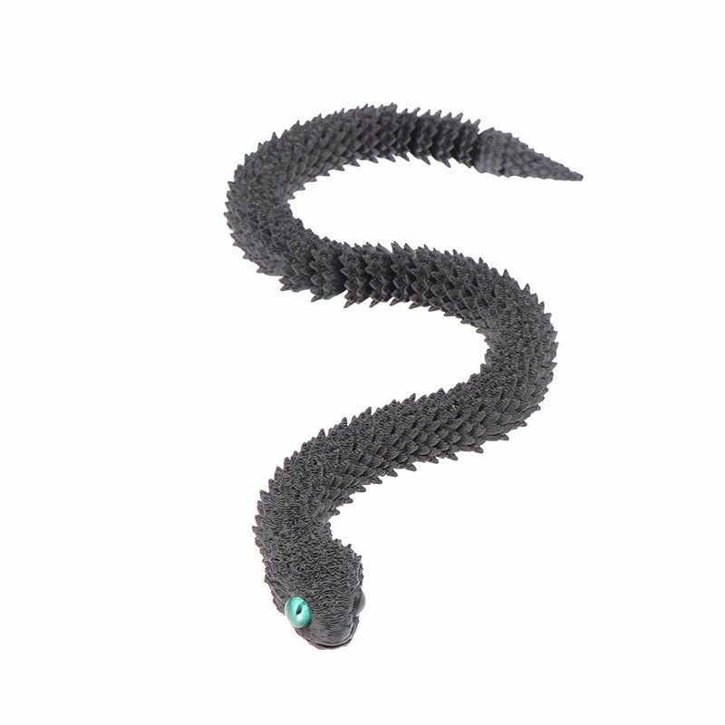 1 шт, 3D печатная змея, подвижный шарнир, игрушка-фигурка, имитация змеи, офисное украшение для рабочего стола, 2025, новогодние подарки, ремесла, подарок