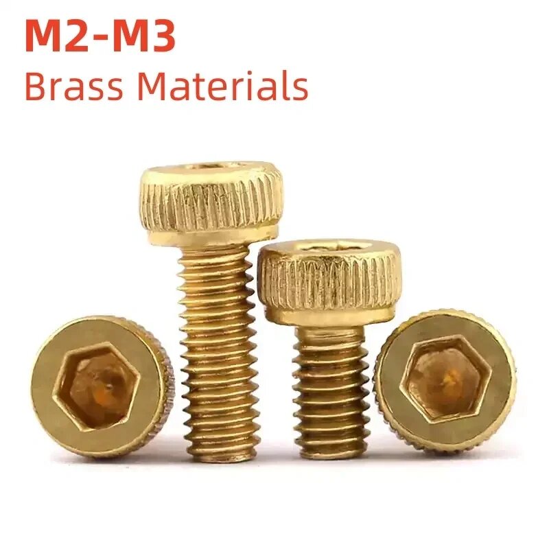 Латунные винты M2 M2.5 M3 с шестигранной головкой M3-10pcs, 4 мм