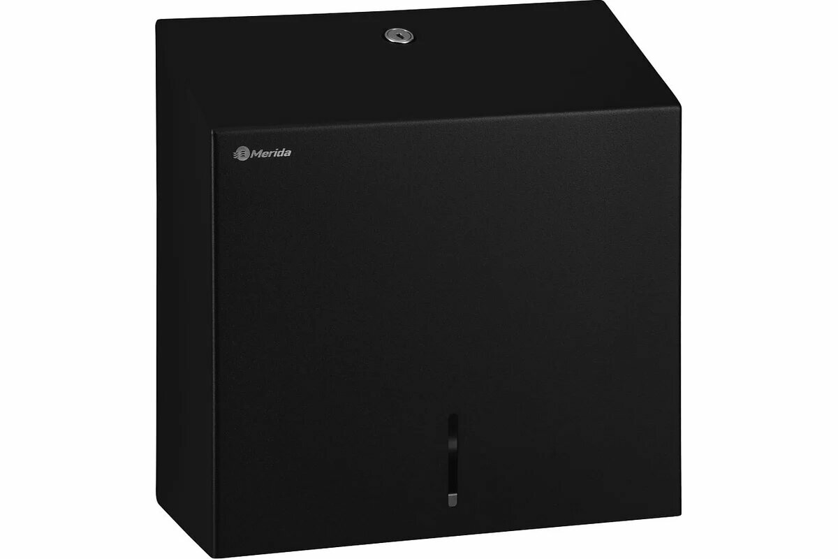 Merida Диспенсер для бумажных полотенец в листах V-сл. STELLA R металлический, объем 2 пач, черный ASC101. R