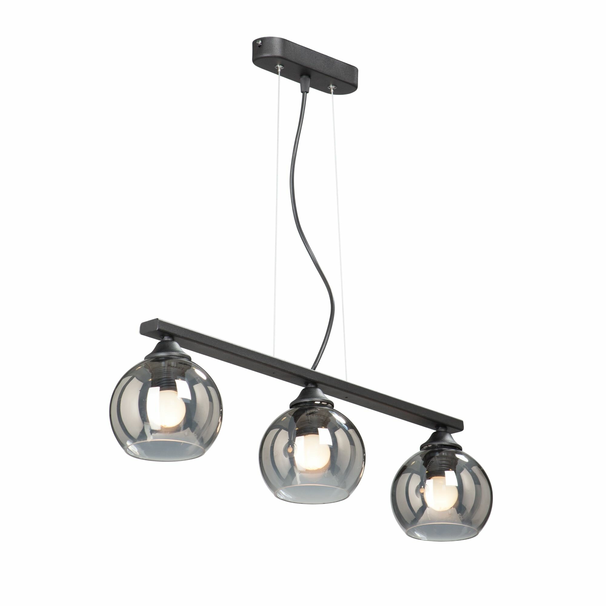 Подвес Vitaluce V4425-1/3S , 3 лампы 9м2, Е27, 60Вт, цвет чёрный матовый. %Распродажа!%