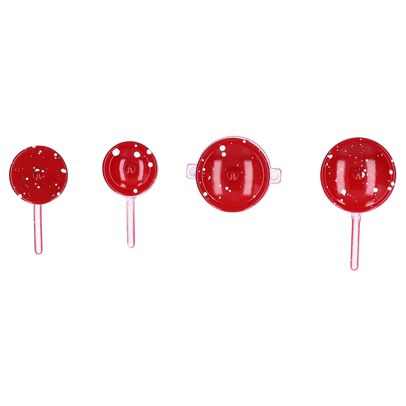 Набор миниатюрной металлической посуды для кукольного домика: кастрюли и сковородки, аксессуар для кухни кукольного домика в масштабе 1:12, красный.