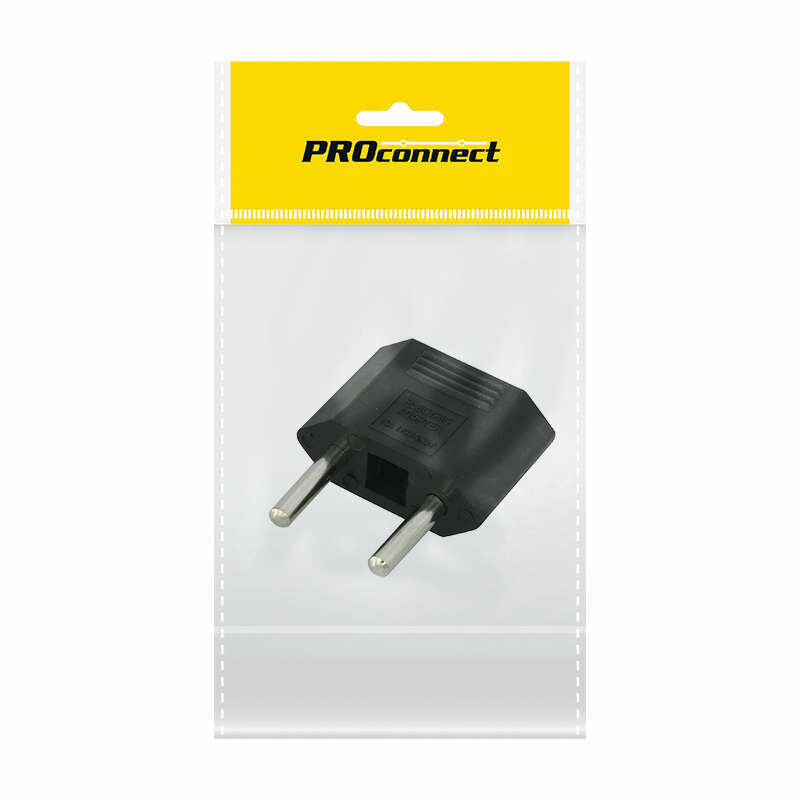 Переходник сетевой плоский "Тефаль" чер. PROCONNECT (Комплект - 5 шт.)