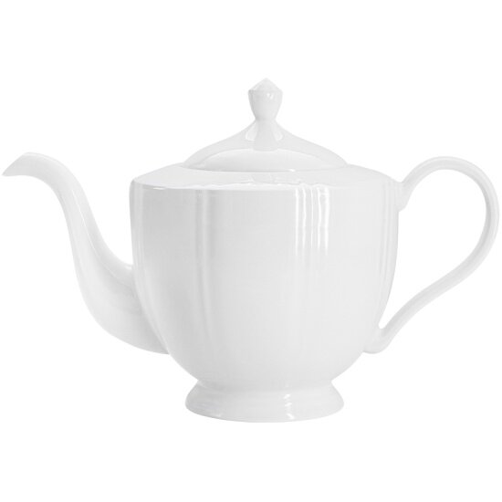 Чайник заварочный Anna Lafarg Lotus white 1.1 л, фарфор, белый (AL-1201L-E11)