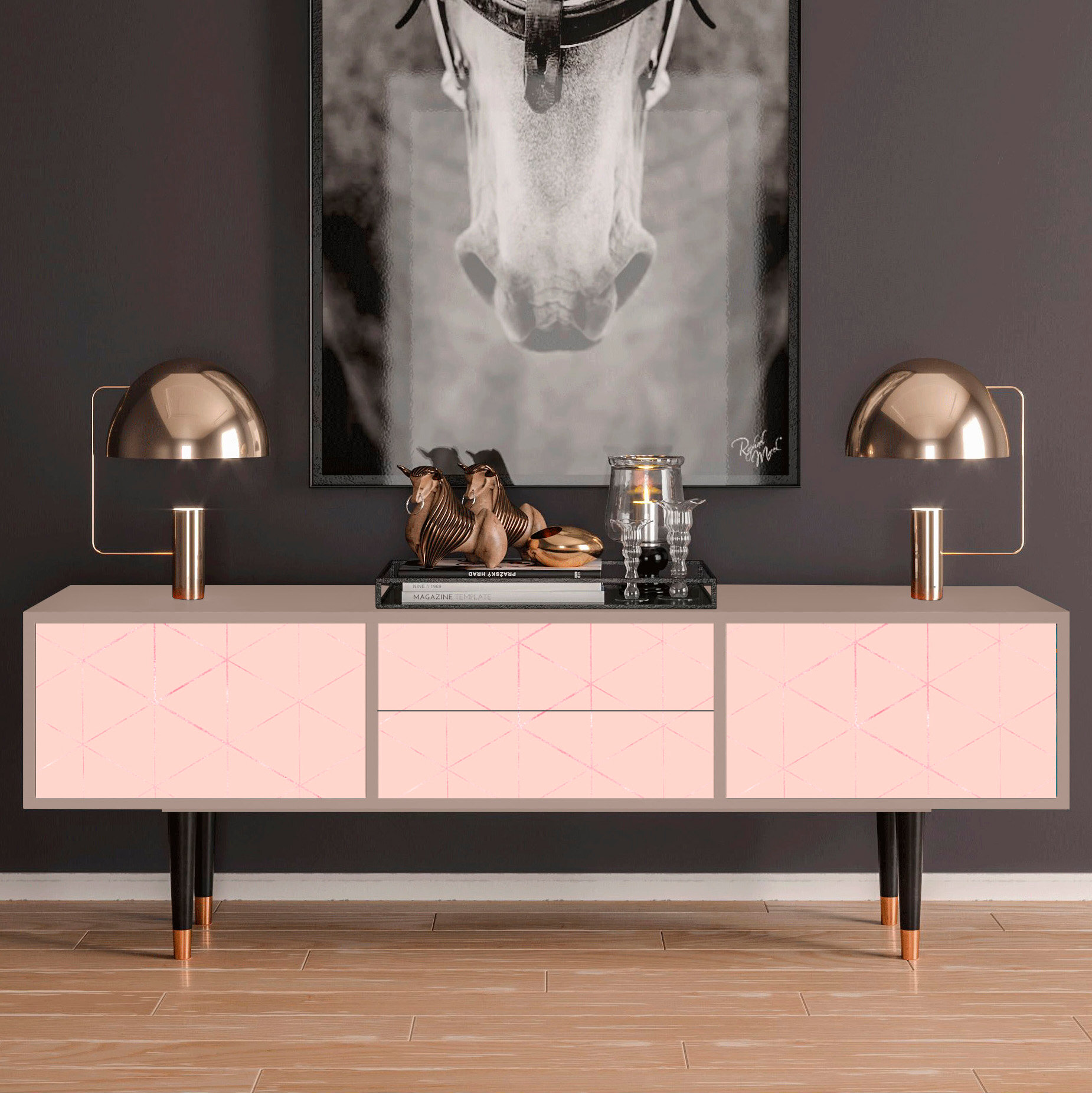 ТВ-Тумба - STORYZ - T4 Rose Quartz, Размер - 170 x 59 x 48 см, Цвет корпуса - , Бежевый