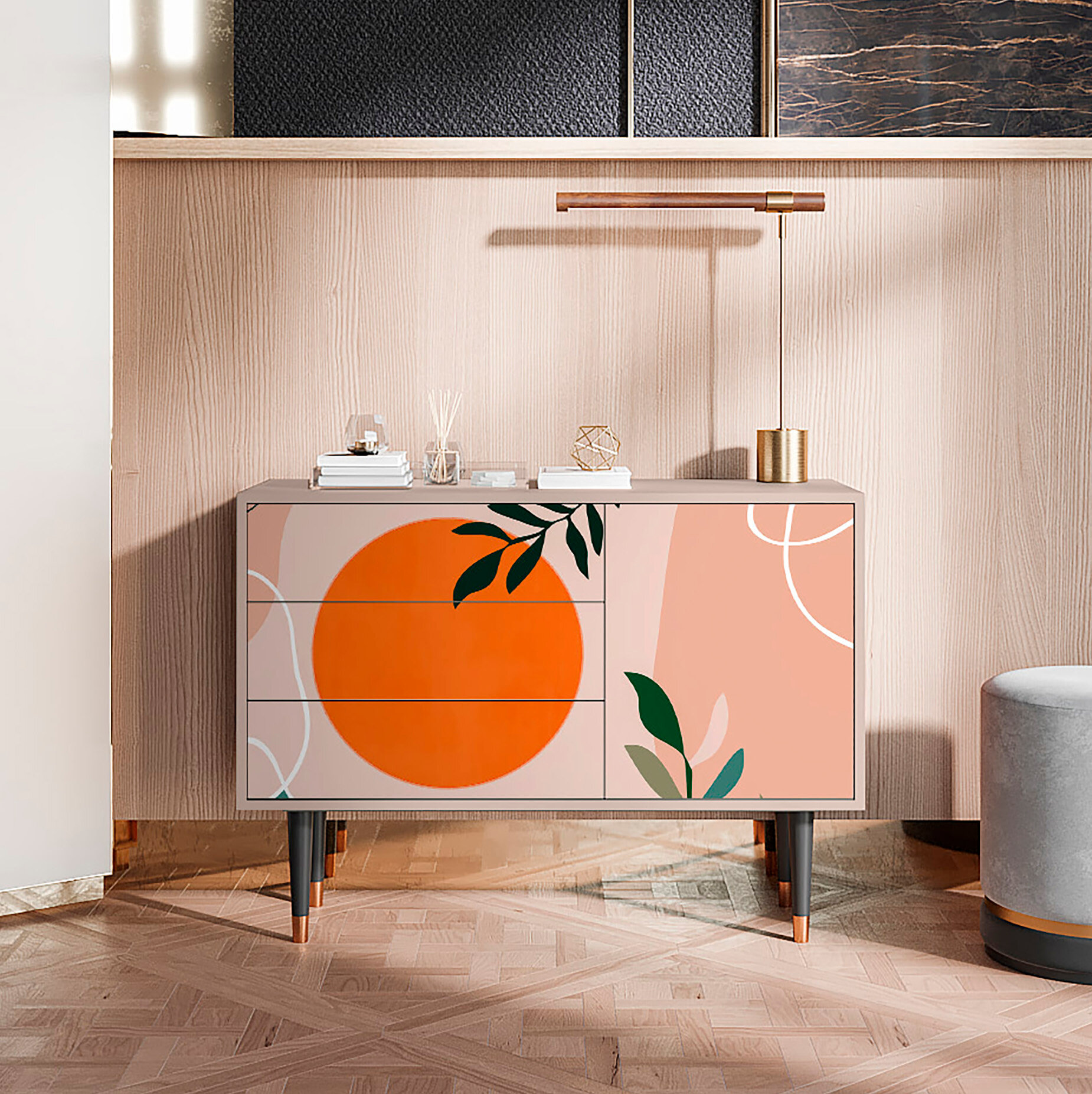 Комод - STORYZ - S3 Artwork, Размер - 115 x 84 x 41 см, Цвет корпуса - , Бежевый