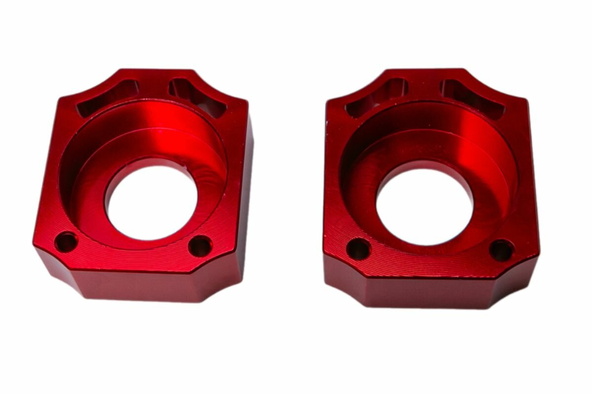 Натяжитель приводной цепи #1 (15mm) CNC красный (компл.) на мотоцикл, питбайк, эндуро.