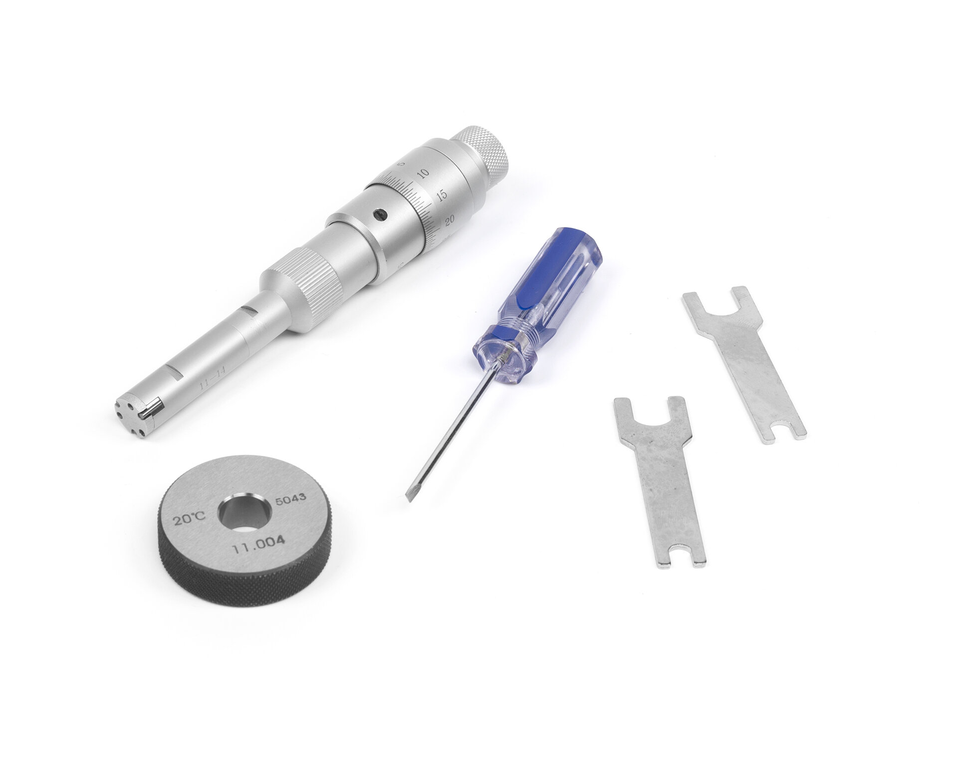 Нутромер микрометрический 3-точечный Micron НМТ 11-14 0,005 с установочным кольцом (грси № 90358-23)