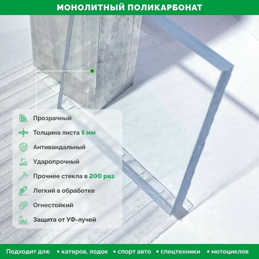 Пластиковая заготовка для творчества, 5 мм, 500х1200 мм, Прозрачный, для рукоделия и декорирования, для хобби и творчества.