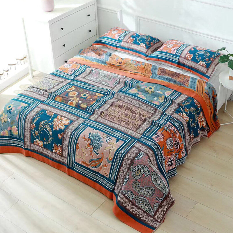 Чистое хлопковое марлевое полотенце, летнее прохладное одеяло, летнее одно- и двухместное одеяло с кондиционером, летнее одеяло из чистого хлопка для взрослых, Ворсовое одеяло для волос, Марлевое полотенце Miyun, одеяло 200x230 см