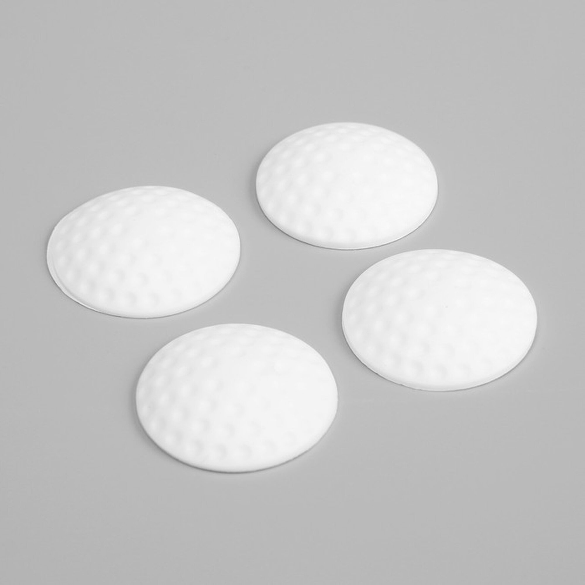 Стопор мебельный Тундра, силиконовый, круглый, белый, 40 x 8 мм, 4 шт