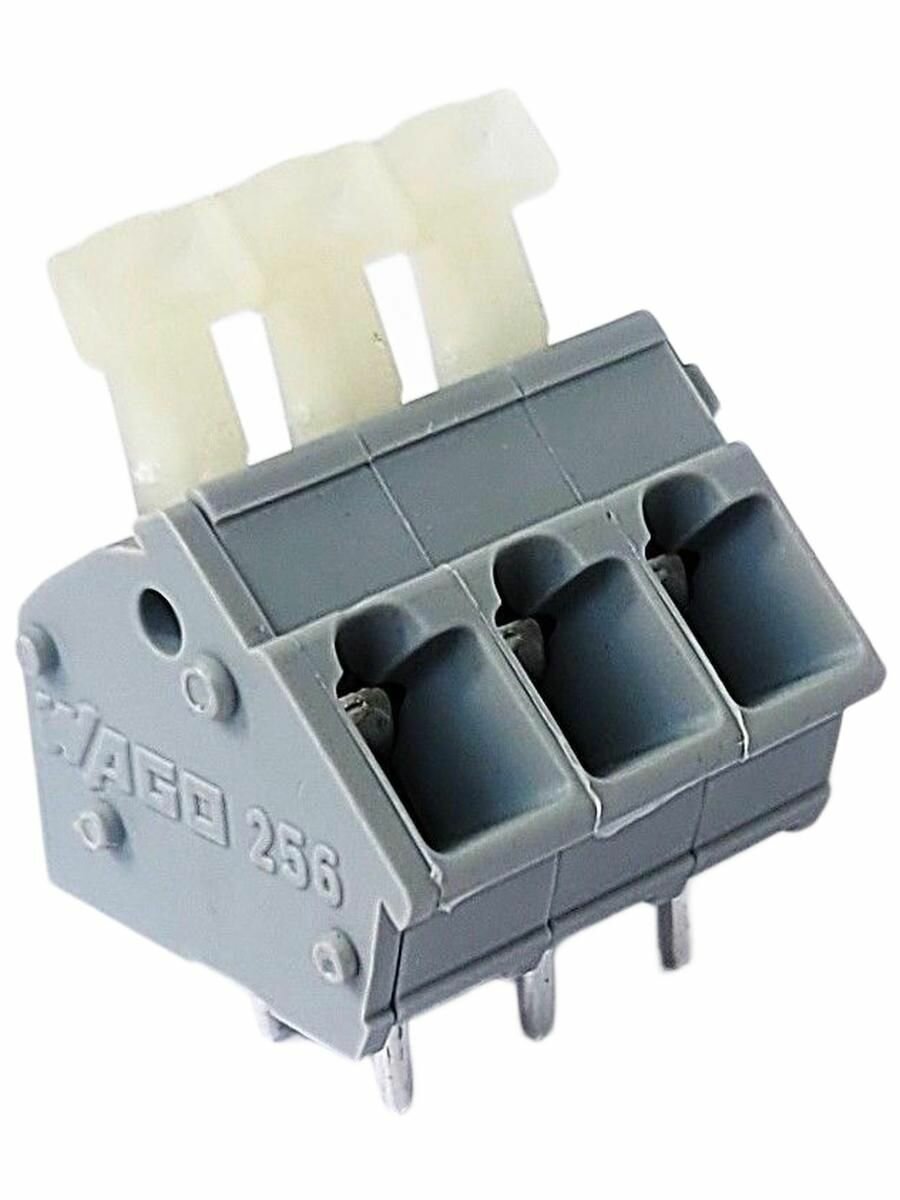 WAGO 256-403 Наборная клеммная колодка для печатных плат, 3 полюса 2,5мм2, шаг 5-5,08 мм.