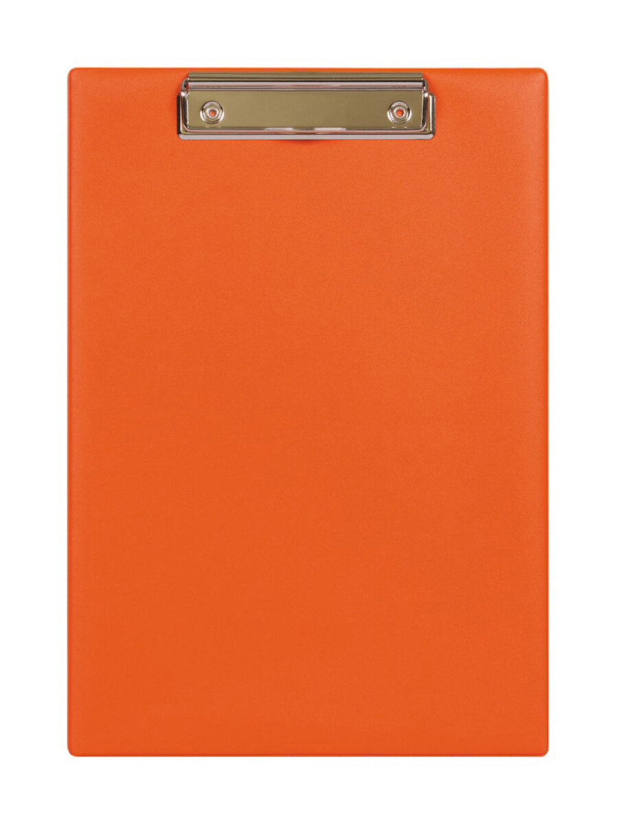 Доска-планшет dpskanc, А4, оранжевая, зажим, ПВХ, плотный картон, 32x23 см