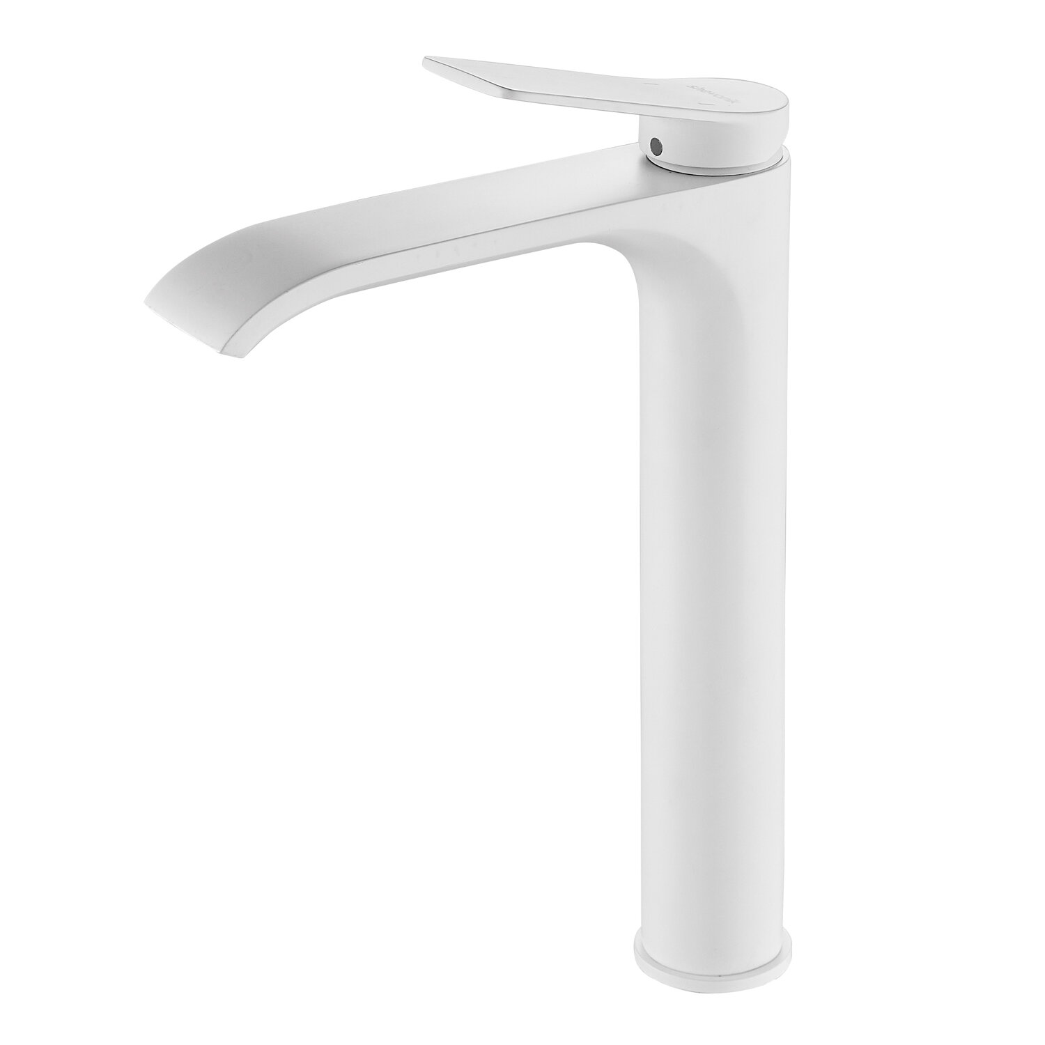 Смеситель для раковины Shevanik S4111C, латунь, цвет белый, с каскадным изливом