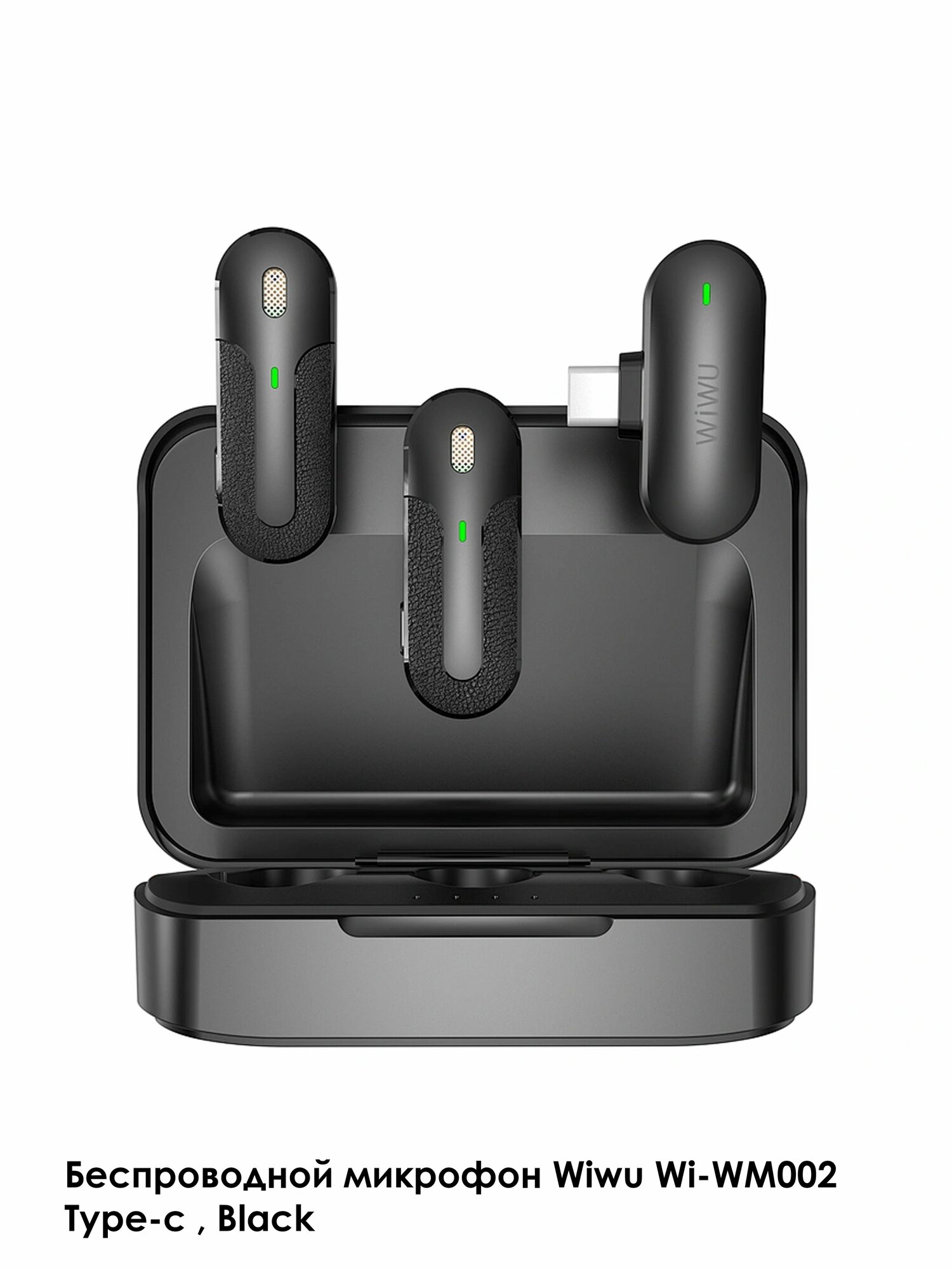 Беспроводной петличный микрофон Wiwu Wi-WM002 Type-c , Black