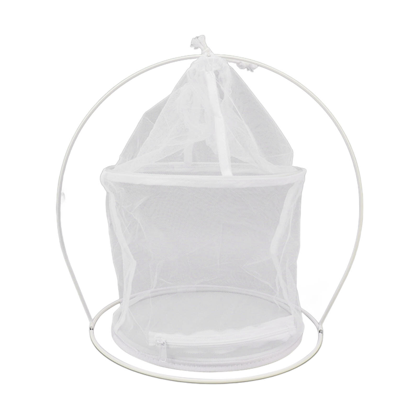 Цилиндрическая железная рамка висячая клетка для бабочек, декоративная клетка для растений с сеткой для улицы