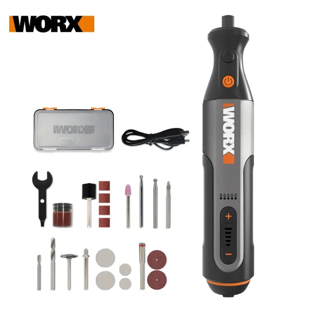 Мини-дрель Worx 8V WX106 С USB-зарядкой, Регулируемой Скоростью, Электрическая Отвертка Для Дома С AccuMatic Для Гравировки