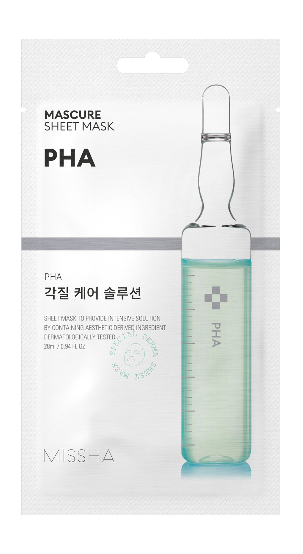 MISSHA Mascure Маска для лица с PHA кислотами для тонкой и чувствительной кожи отшелушивающая, 27 мл