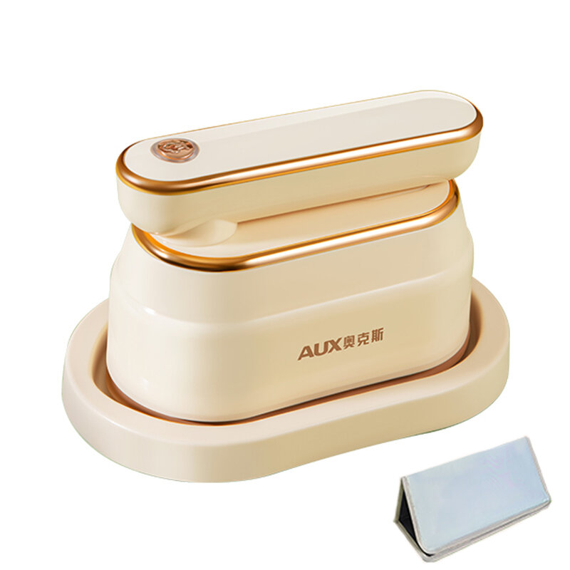 Портативный паровой утюг AUX 879 складной, beige, для одежды