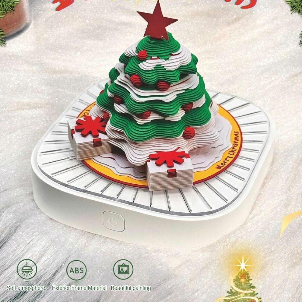 Вечная Рождественская Ель 2026, 3D-календарь английский минимализм, премиум подарок в европейском стиле