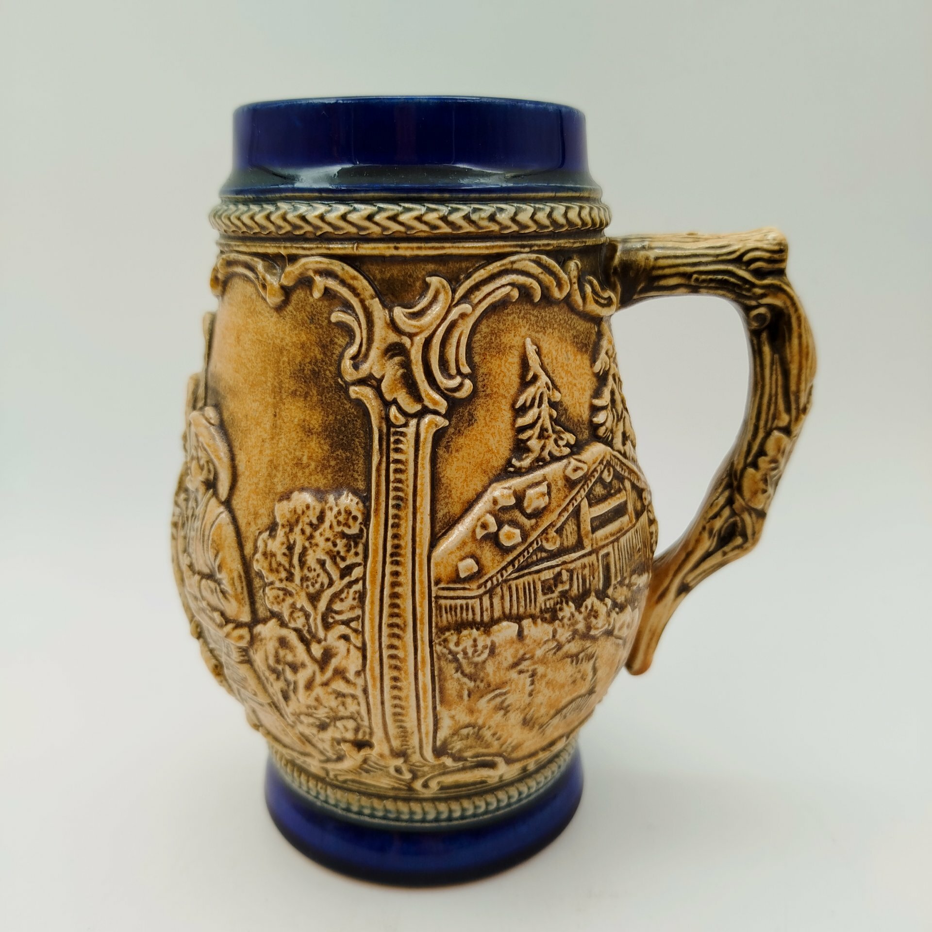 Кружка пивная "В таверне", керамика, крытье, Германия, 1970-1990 гг.