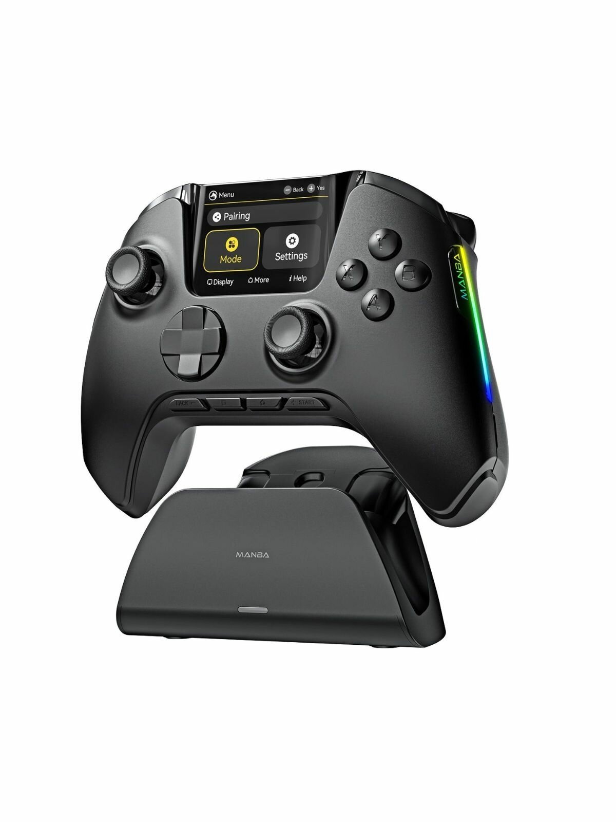 Manba One Ver 2 беспроводной кроссплатформенный геймпад, Игровой контроллер с 2-дюймовым интерактивным экраном и джойстиком с эффектом Холла (PC, Android, iOS, Nintendo Switch)