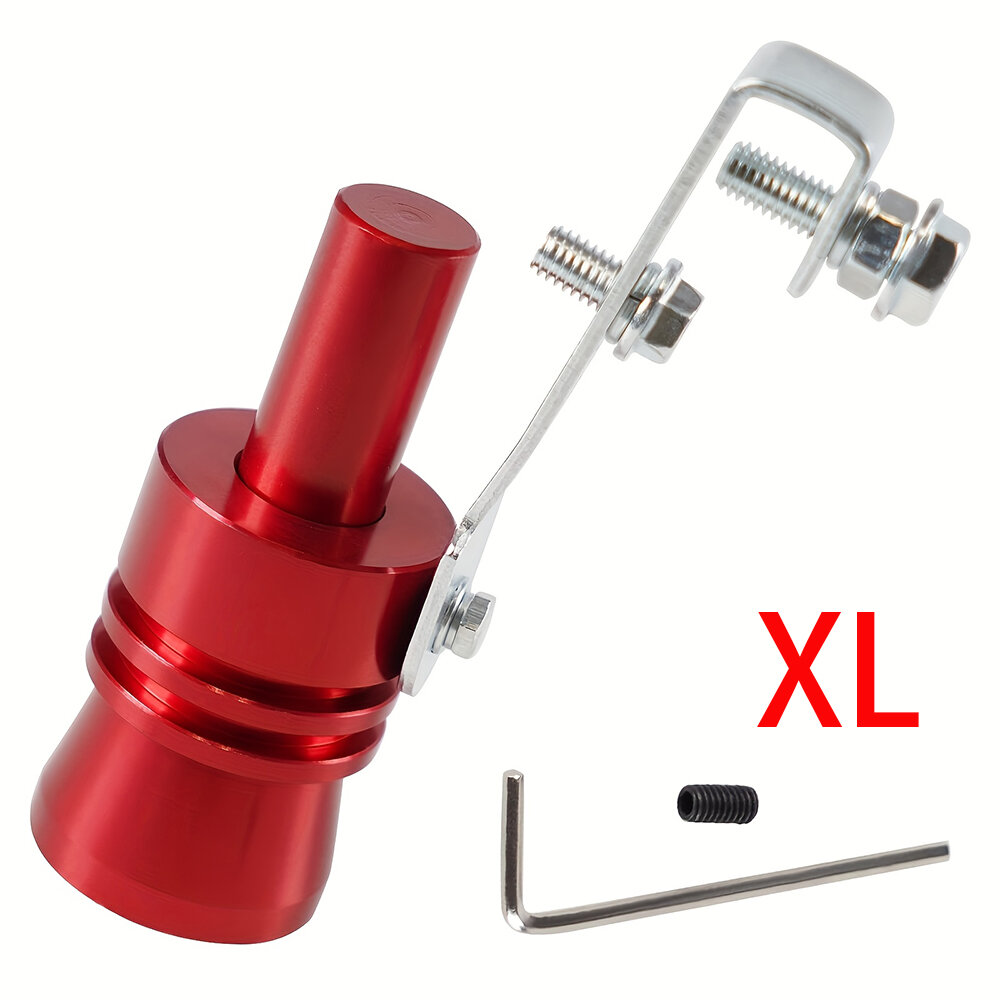 Универсальная выхлопная труба с турбошумовым свистком из алюминия, подходит для автомобилей и мотоциклов