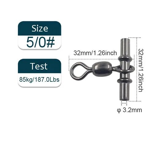 20/100 шт./лот, поворотные рукава, 3-сторонние рыболовные вертлюжки, кран, вертлюг, поперечная леска, рыболовный разъем, терминал для морской воды, снасти