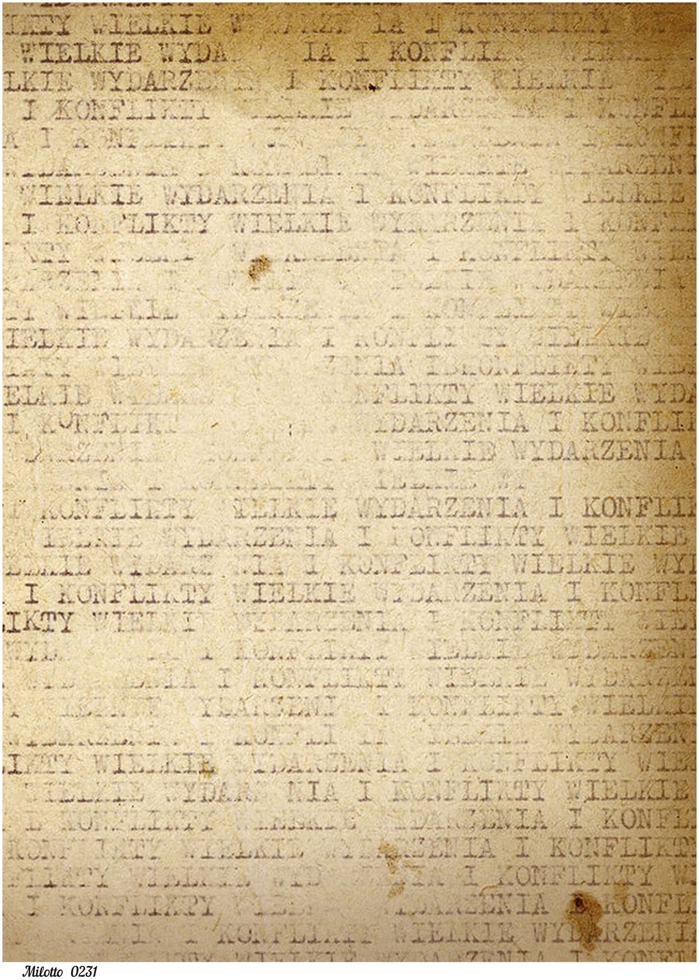 Рисовая бумага для декупажа А4 ультратонкая салфетка 0231 шрифт буквы текст винтаж крафт Milotto