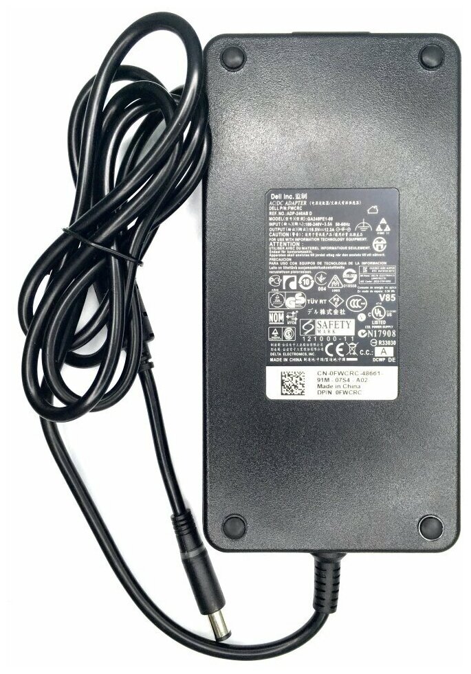 Блок питания (зарядное устройство) для ноутбука Dell Alienware M18X R2 19.5V 12.3A (7.4-5.0) 240W Slim