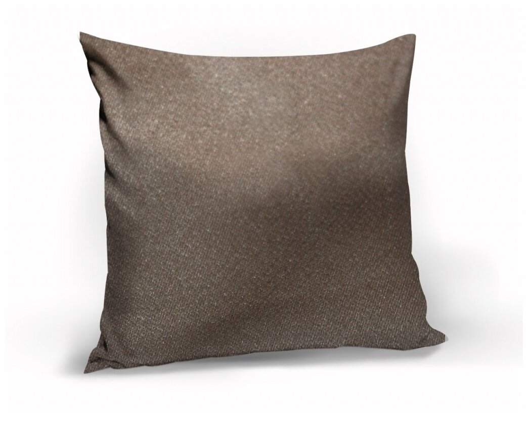 Декоративная подушка 40х40 см, Lindor, бежево-коричневый, тканевая со съемной наволочкой Kauffort