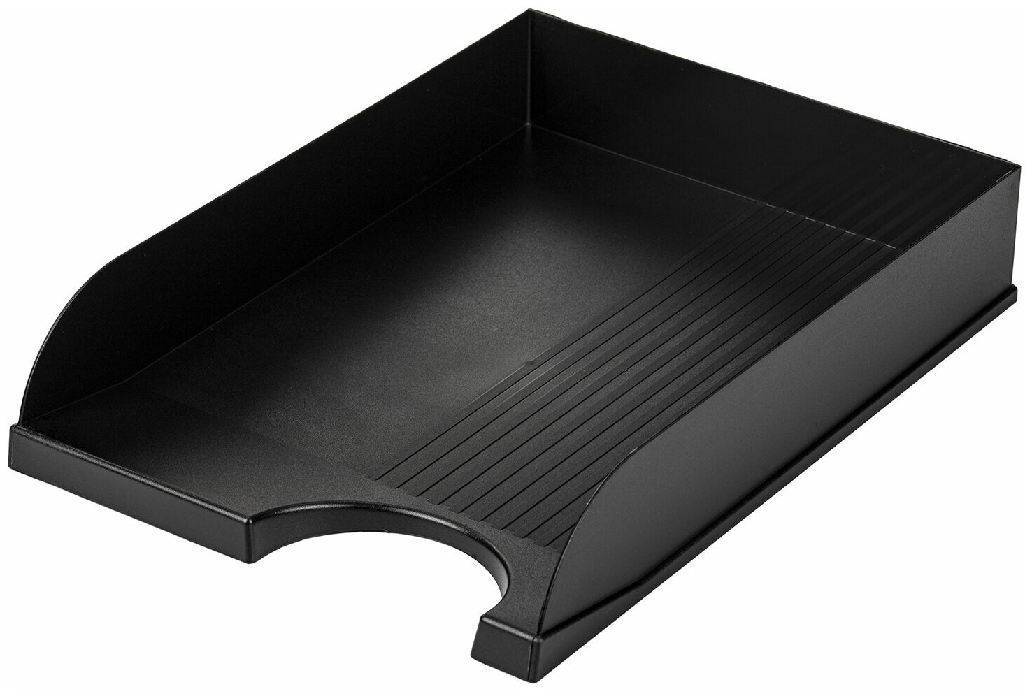 Лоток горизонтальный для бумаг BRAUBERG Standard, 350х253х65 мм, черный, 237947