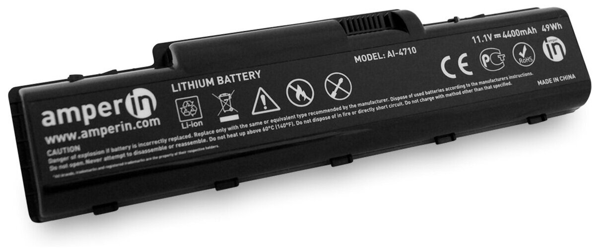 Аккумуляторная батарея Amperin AI-4710 для ноутбука Aspire 2930, 4710, 5735 11.1V 4400mAh (49Wh)